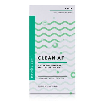 Patchology - Clean AF On-The-Go Refreshing Facial Cleansing Wipes ...