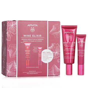 Apivita Wine Elixir Wrinkle Reduction & Firmness Gift Set: Day Cream SPF 30 40ml+ Eye & Lip ...