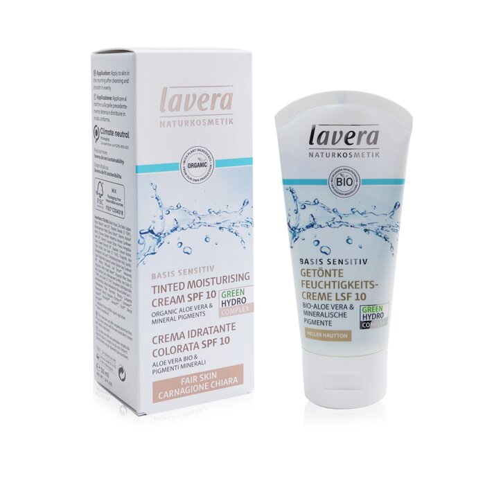 Lavera Basis Sensitiv Tinted Moisturising Cream SPF 10, Fair Skin 50ml ...